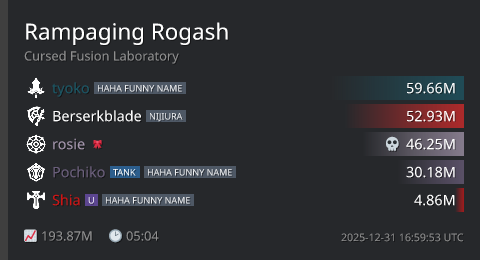 Cursed Fusion Laboratory - Rampaging Rogash - teralogs