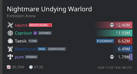 Forbidden Arena - Nightmare Undying Warlord - teralogs