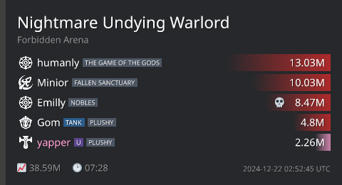 Forbidden Arena - Nightmare Undying Warlord - teralogs